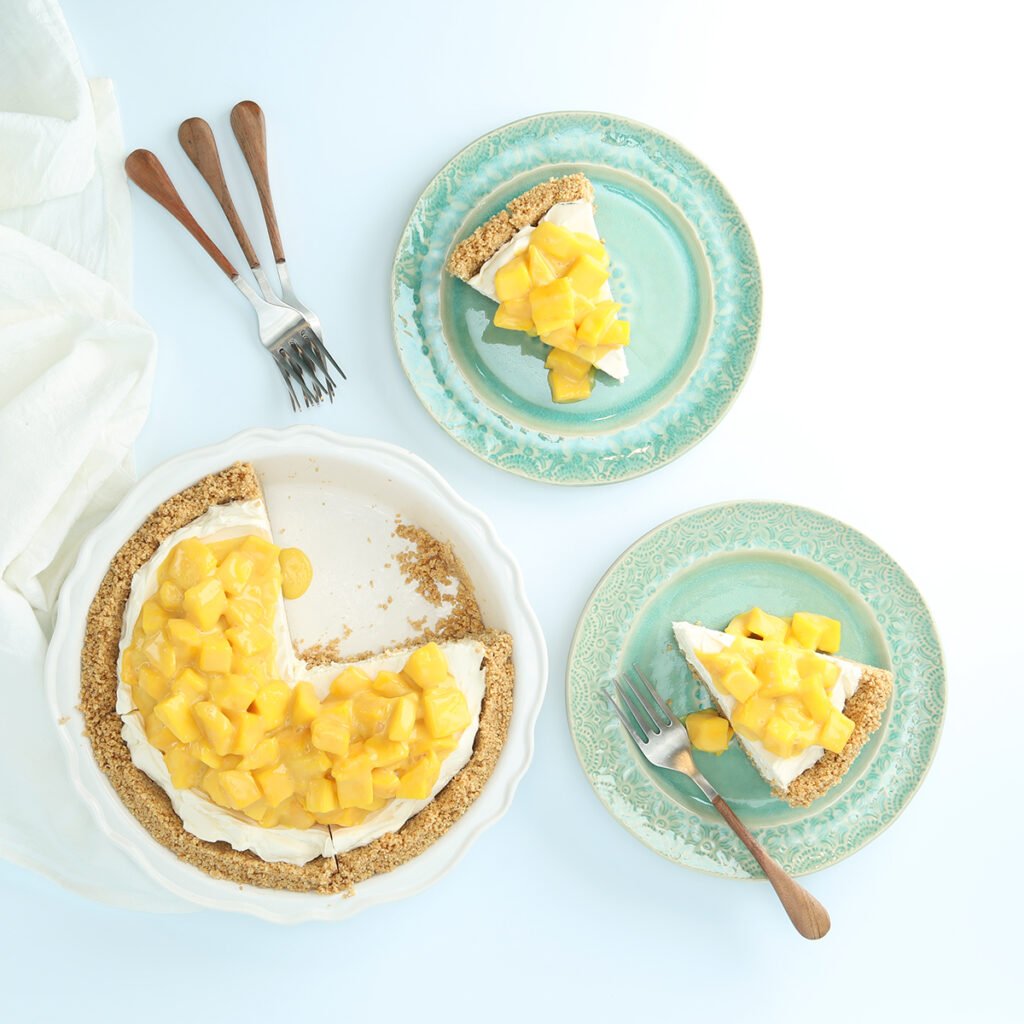 Mango Passionfruit Cream Pie - No Bake! - BITE ME INDUSTRIES