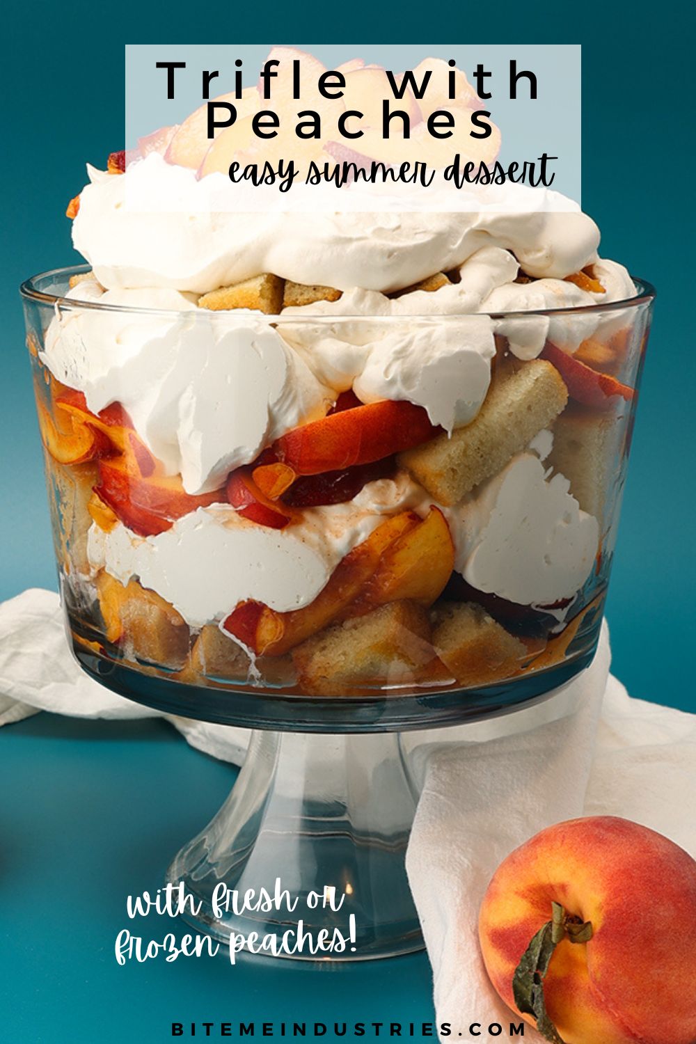 Peach Trifle - Chilled Icebox Dessert- BITE ME INDUSTRIES