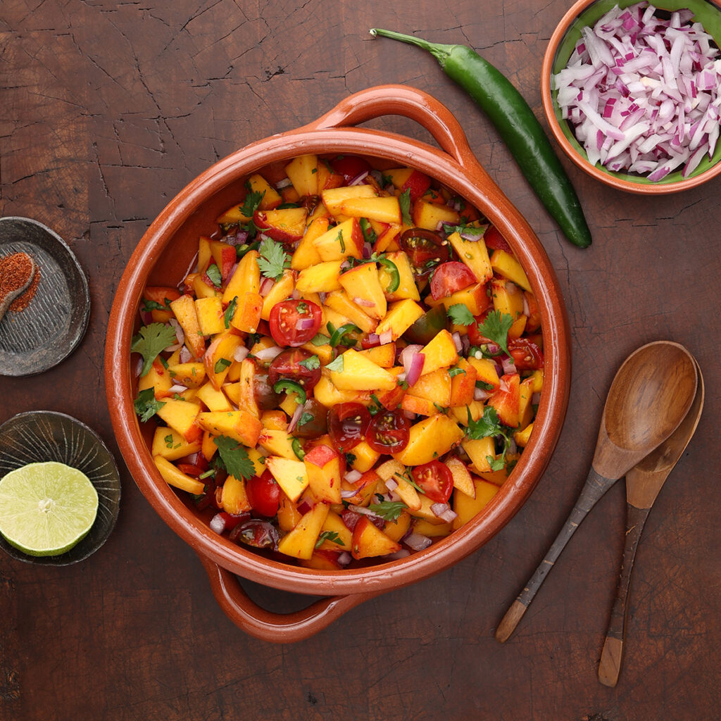 Peach Salsa Fresca - Toss Together and Enjoy!- BITE ME INDUSTRIES